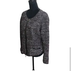 Club Monaco | Jackets & Coats | Club Monaco Tweed Textured Wool Zipper ...